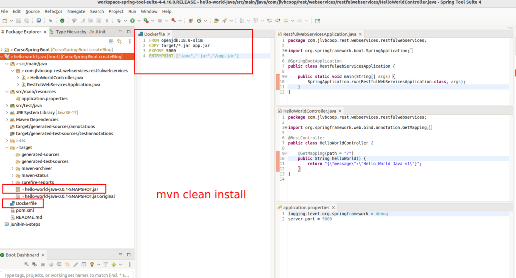 Docker con Spring y Spring Boot - JLVBCOOP